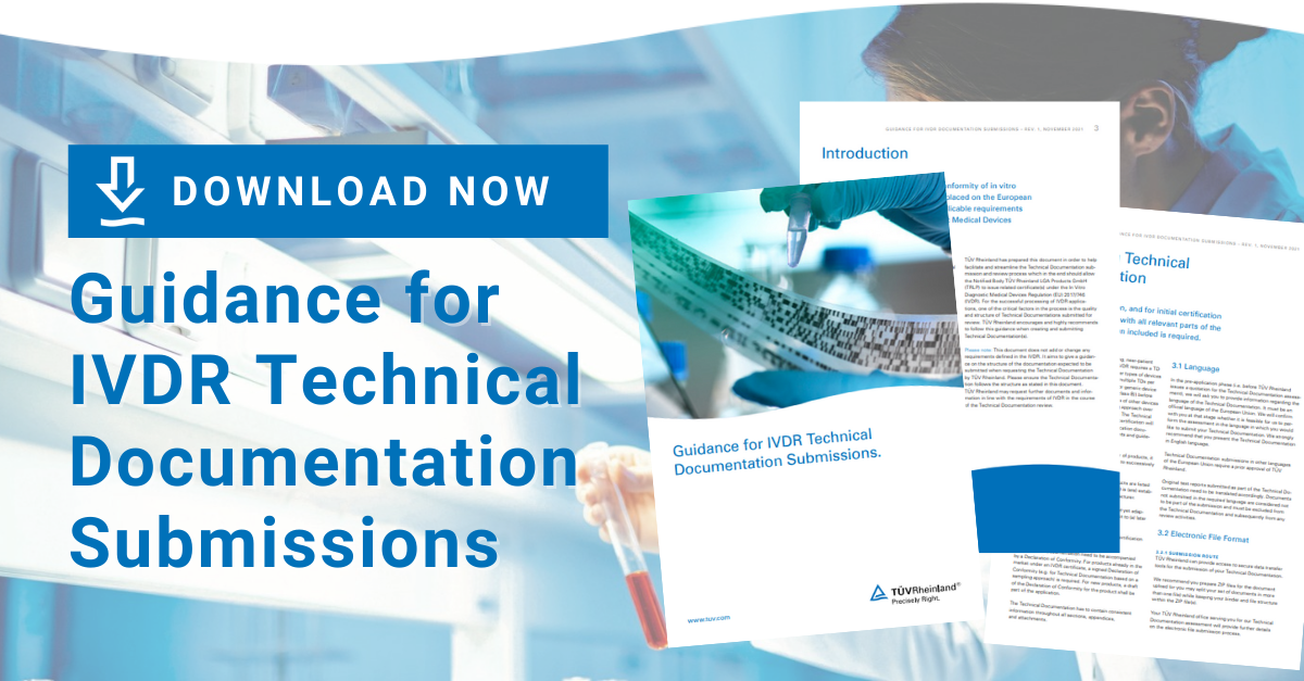 Latest IVDR Technical Documentation Guidance Document